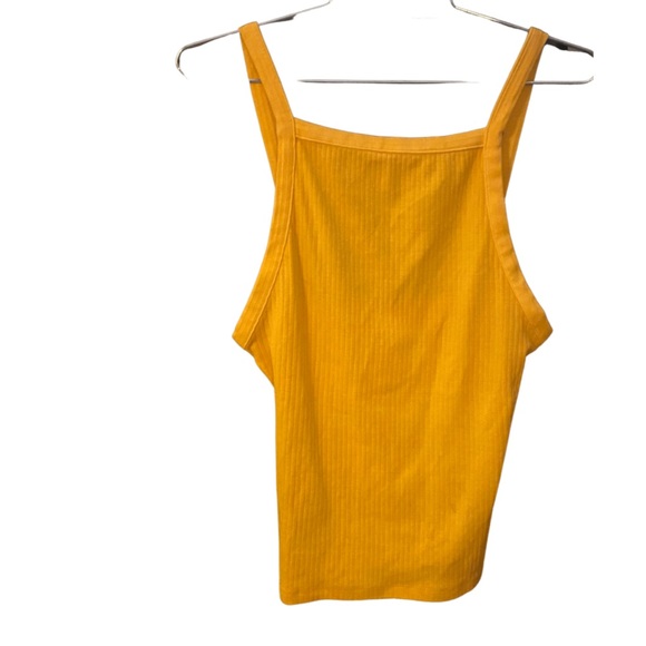 Free People | Tops | Free People Yellow Ribbed Tank Small | Poshmark